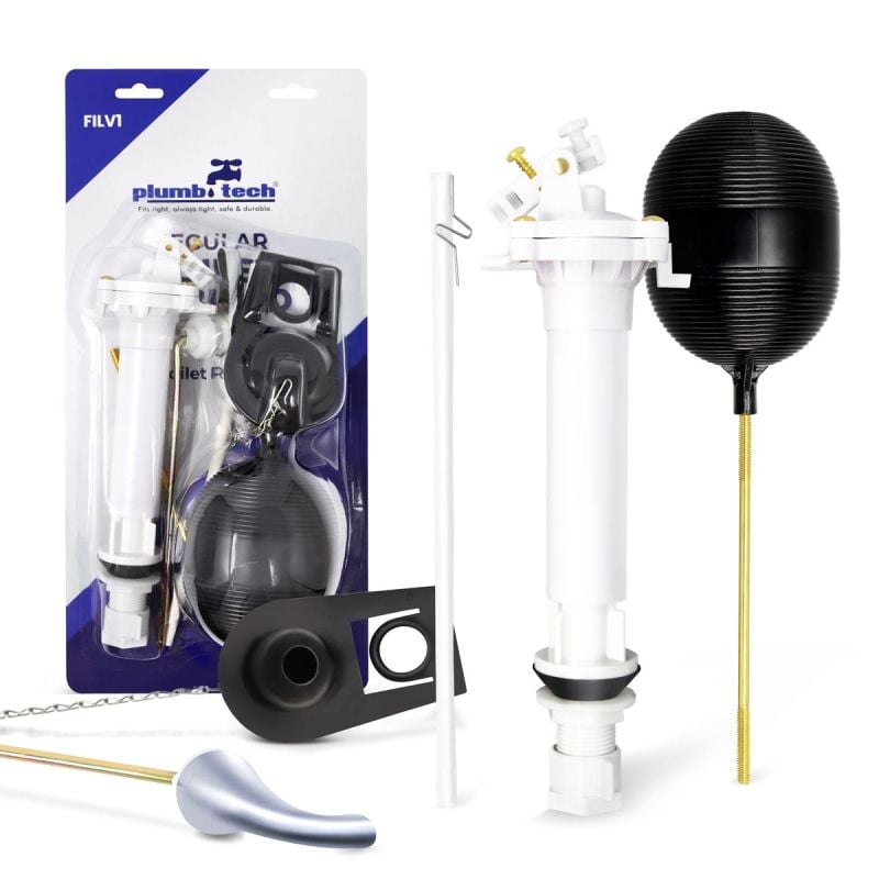 Complete Toilet Rebuild Kit with Flapper & Lever | Buy Bulk Hardware