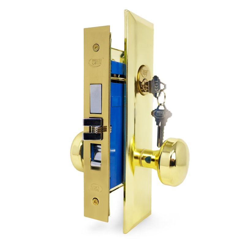 2-3/4” Mortise Keyed Door Lock Set | Hex Latch | SC1 Keyway | Buy Bulk ...