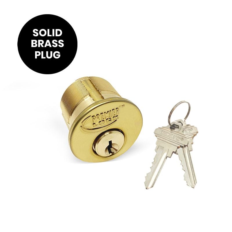 Mortise Cylinder 15/16" - SC1 Keyway, Keyed Alike, Zinc Alloy & Brass